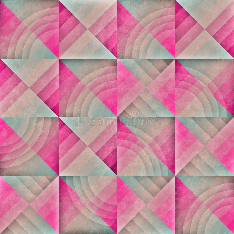 Raster Seamless Geometric Grunge Pattern Stock Illustration ...