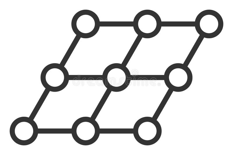 Raster Skewed Grid Flat Icon Image Stock Illustration - Illustration of ...