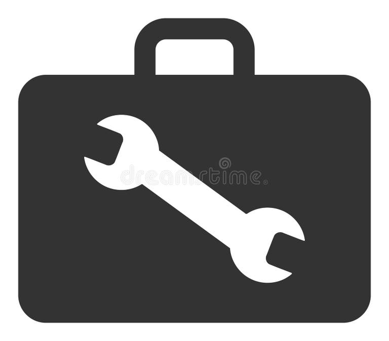 Raster Tool Case Flat Icon Illustration Stock Illustration ...