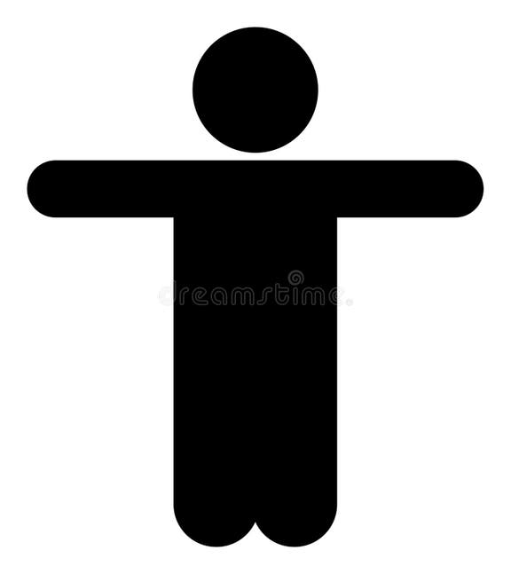 Raster Welcome Man Flat Icon Image Stock Illustration - Illustration of ...