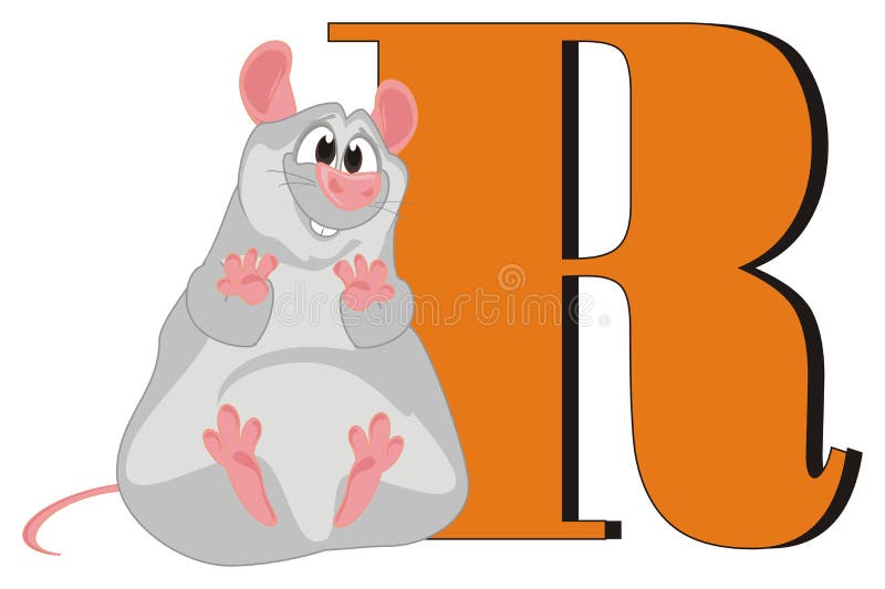 Rat and abc stock illustration. Illustration of isolated - 156981961