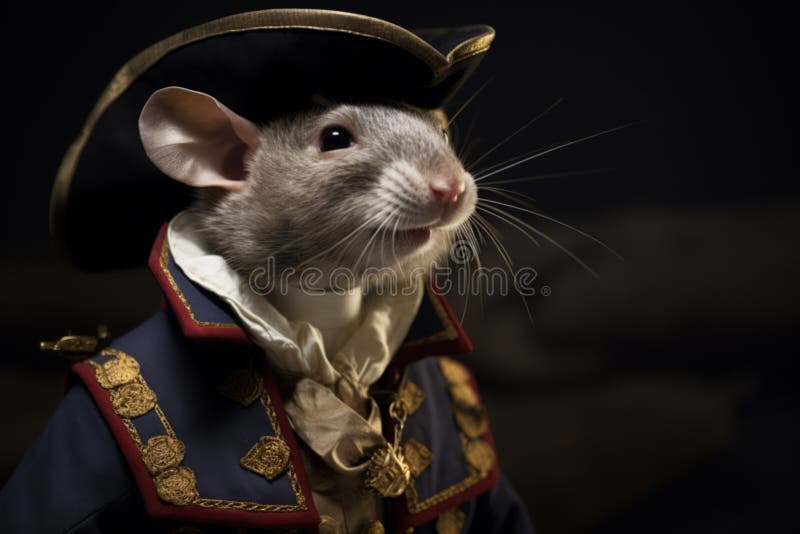 Rat As a Elizabethan Sea Captain Stock Illustration - Illustration of ...