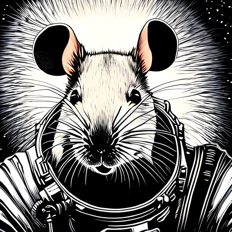 Rat astronaut stock illustration. Illustration of mammal - 275657695