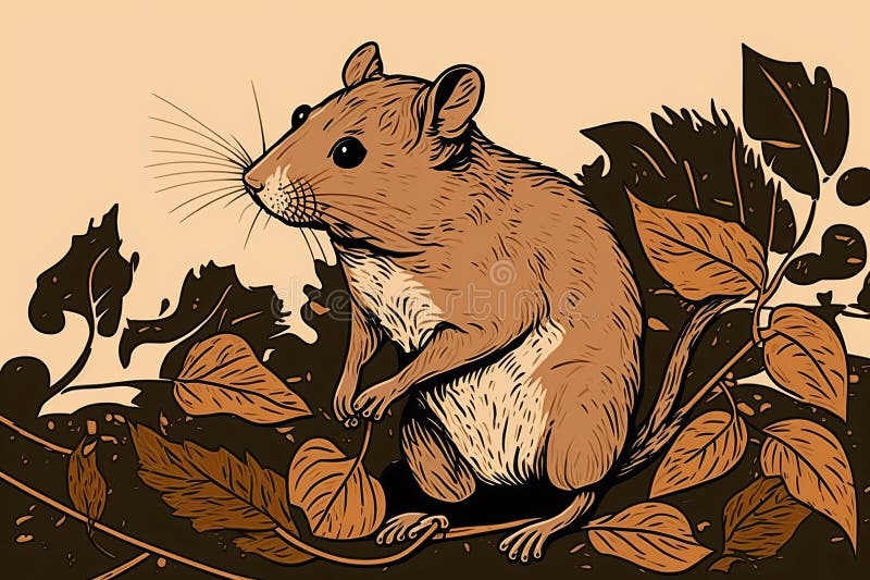 A rat of the brown variety stock illustration. Illustration of mammal ...