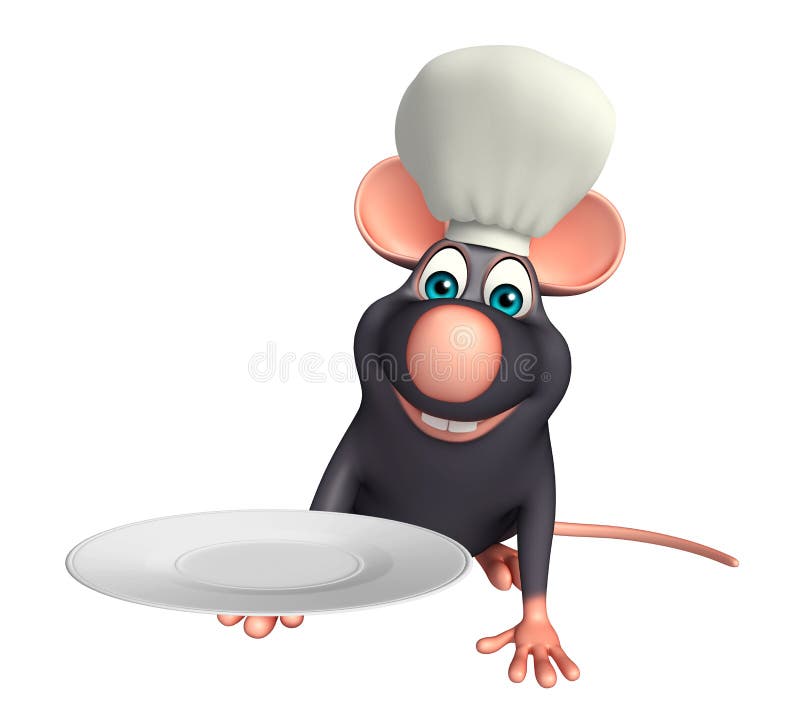 Rat Cartoon Character with 3D Gogal Stock Illustration - Illustration ...