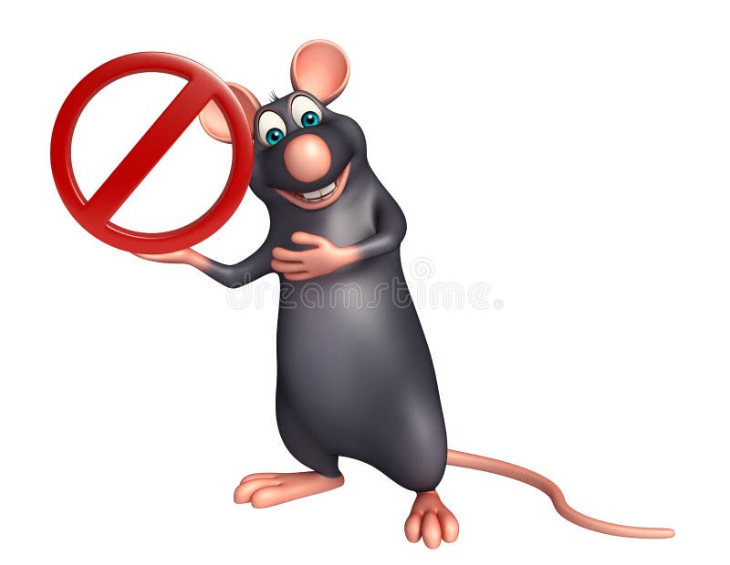 Rat Stop Sign stock illustration. Illustration of design - 120418738