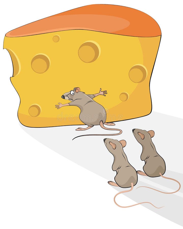 Rat with cheese stock vector. Illustration of food, rodent - 48858953