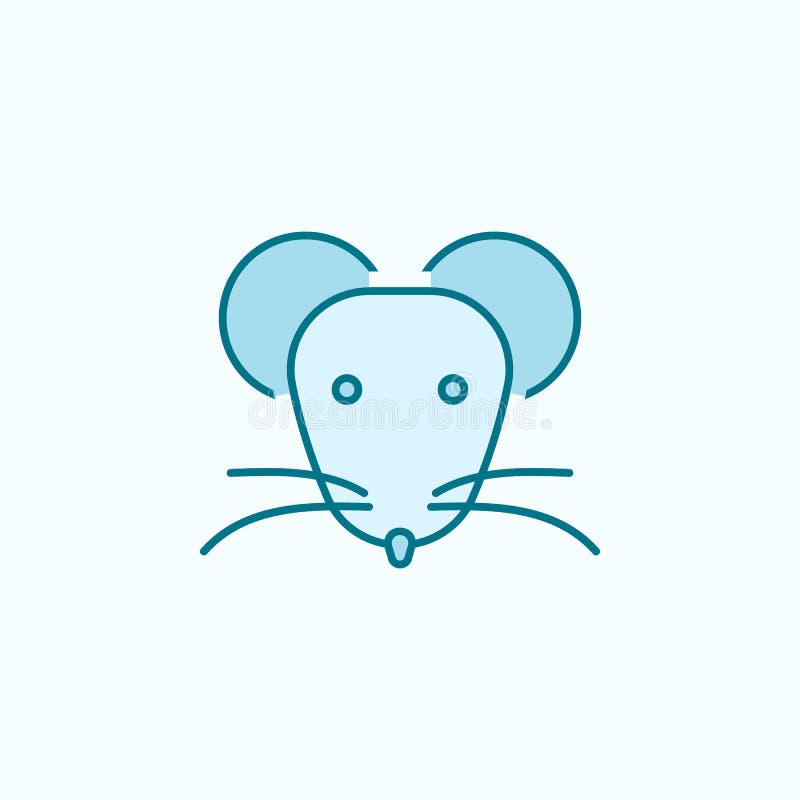 Rat 2 Colored Line Icon. Simple Colored Element Illustration Stock ...