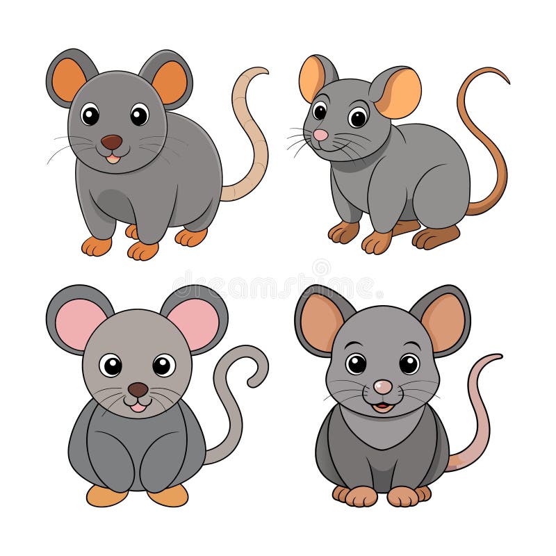 Rat Coloring Page for Kids stock vector. Illustration of wild - 364690609