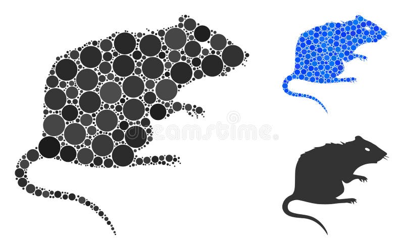 Rat Composition Icon of Circle Dots Stock Vector - Illustration of ...