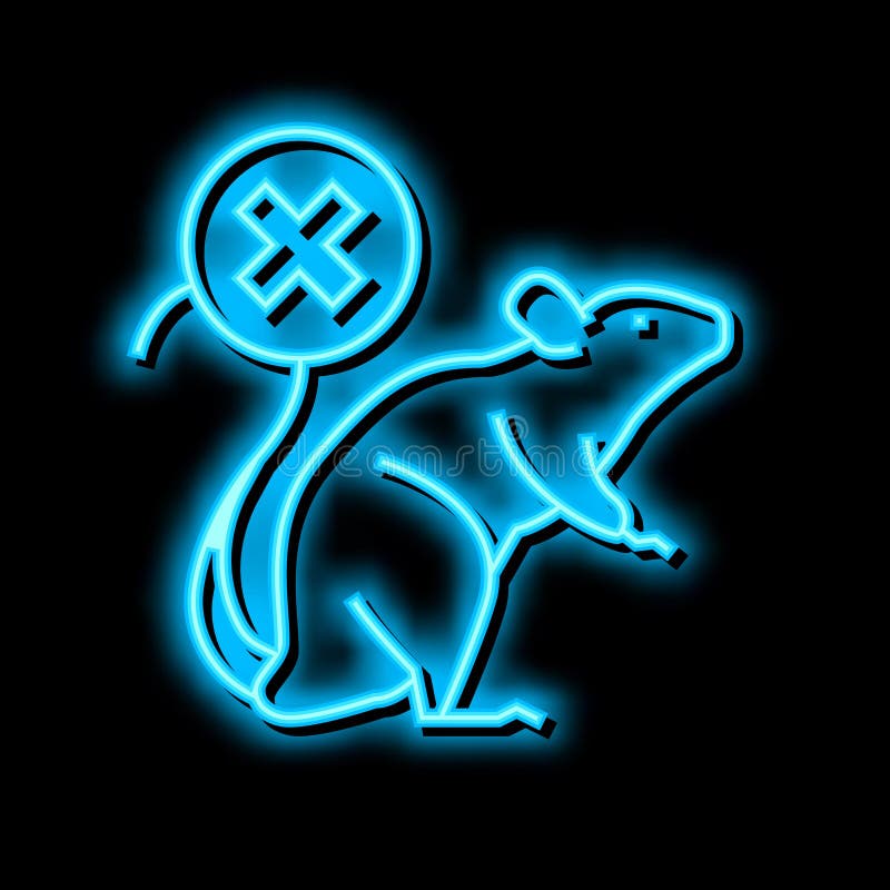 Rat Control Neon Glow Icon Illustration Stock Vector - Illustration of ...