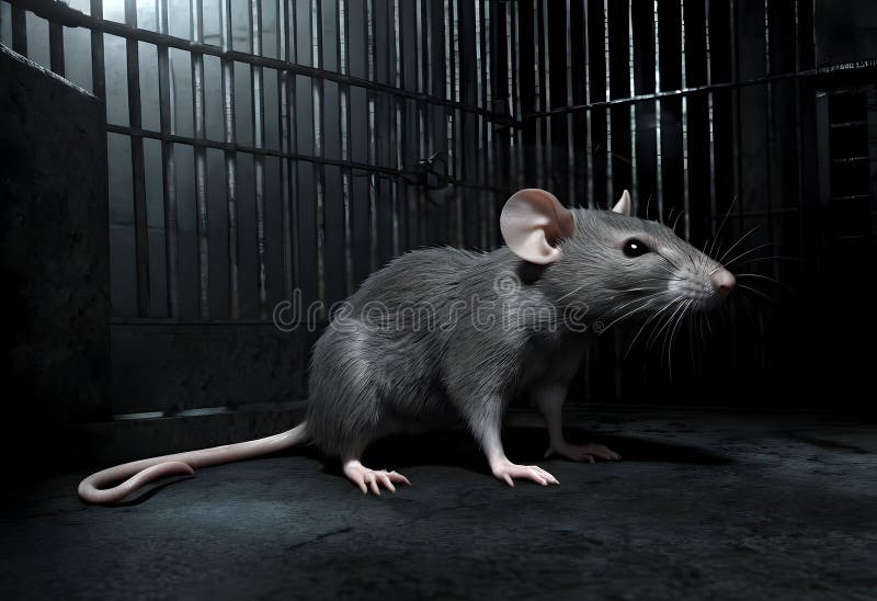 Rat in a Dark Prison Cell. AI Created. Stock Image - Image of despair ...