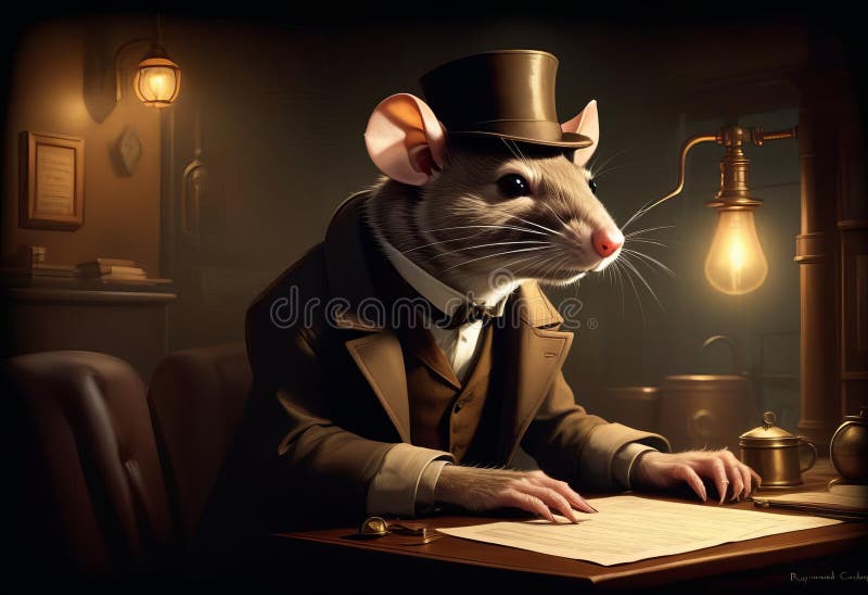 A Rat Detective s Tale stock illustration. Illustration of film - 327575708