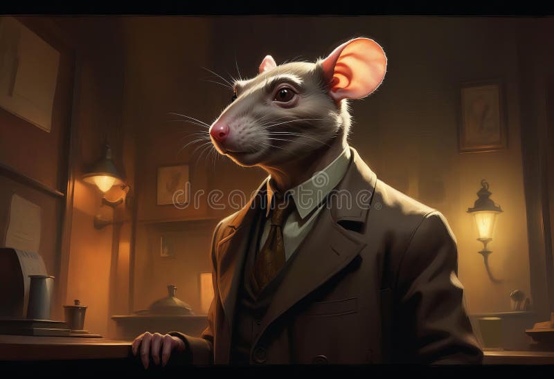 A Rat Detective s Tale stock illustration. Illustration of adventure ...
