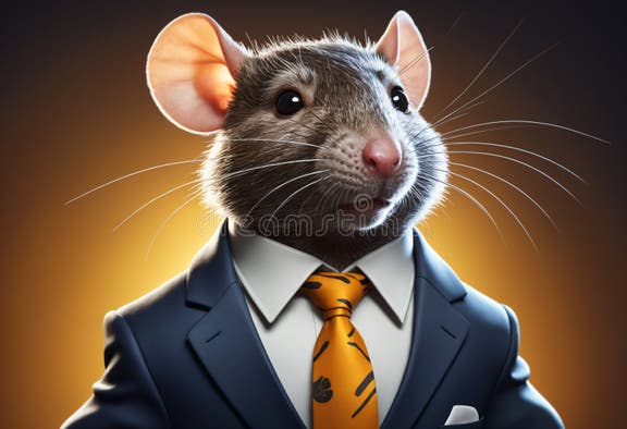 A Rat Dressed in a Formal Suit and Tie. Rat Wearing Suit and Tie. Stock ...