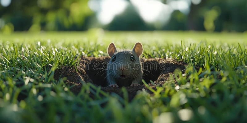 Rat emerging from grass stock photo. Image of suburban - 385127826