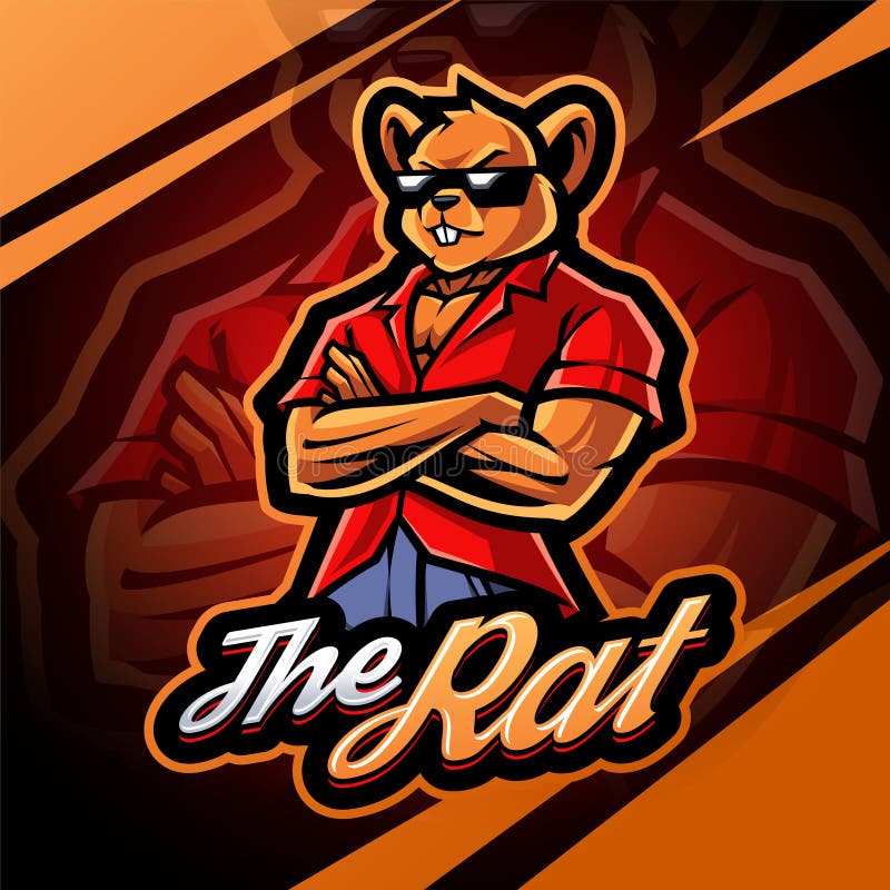 The Rat Esport Mascot Logo Design Stock Vector - Illustration of mouse ...