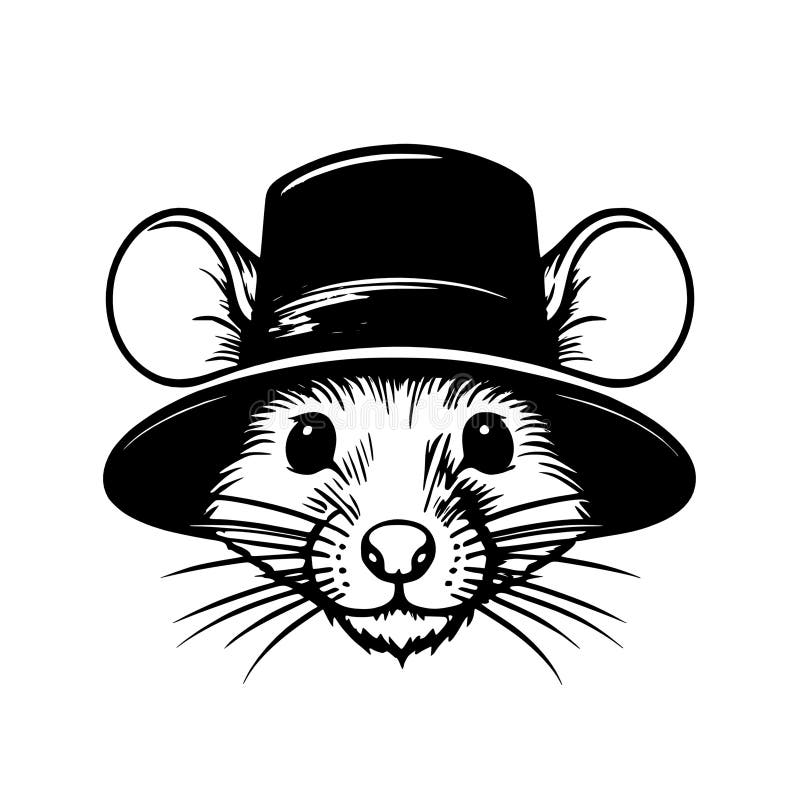 Rat in the hat. rat stock illustration. Illustration of doodle - 324010318