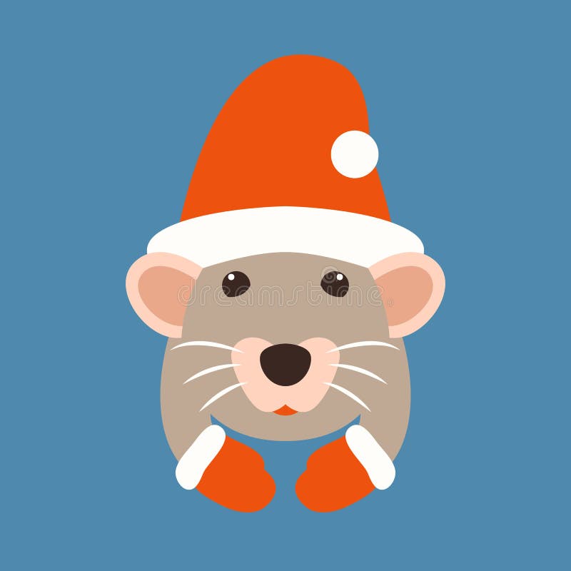 Rat Head Cartoon Vector Illustration Style Flat Stock Vector ...