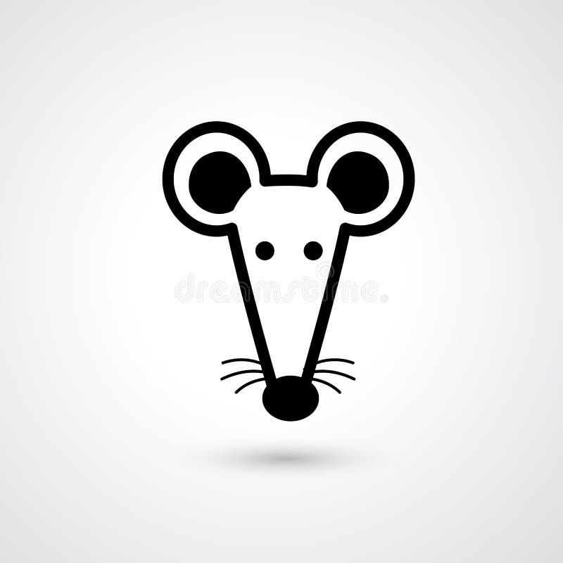 Rat head icon vector stock vector. Illustration of drawing - 109806834