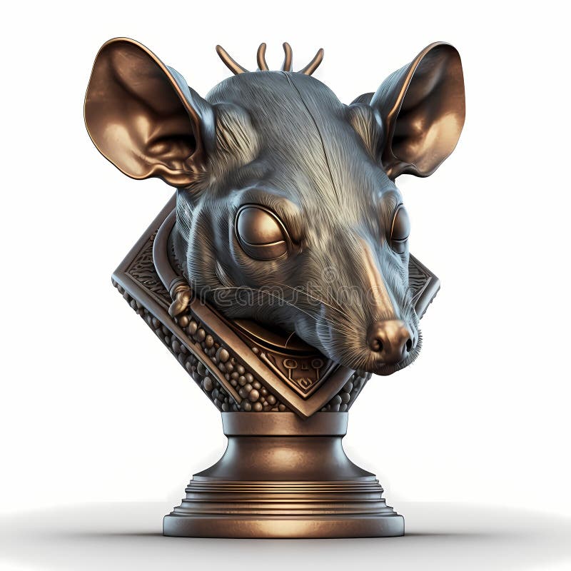 Rat Head Trophy. Generative AI Stock Illustration - Illustration of ...