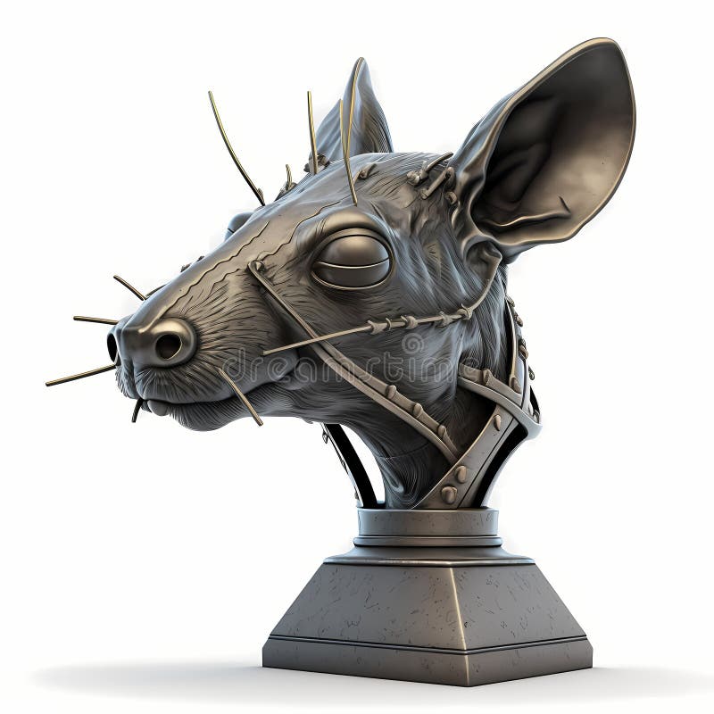 Rat Head Trophy. Generative AI Stock Illustration - Illustration of ...