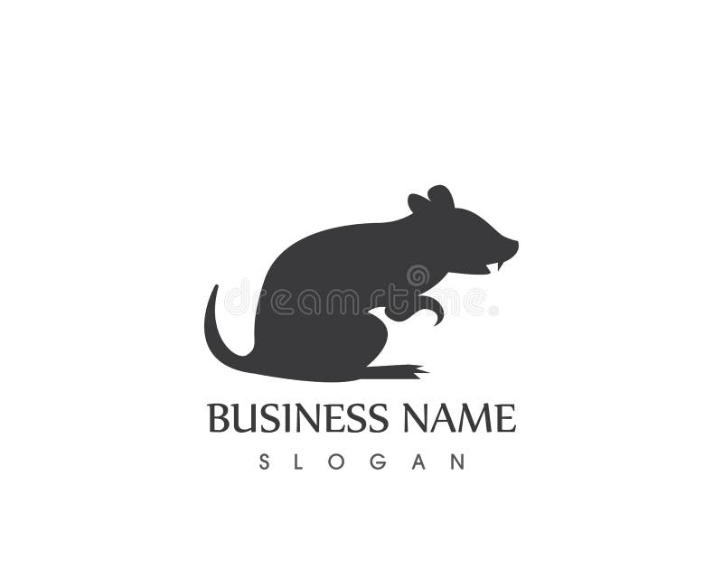 Rat Icon Logo Vector Template Stock Vector - Illustration of black ...