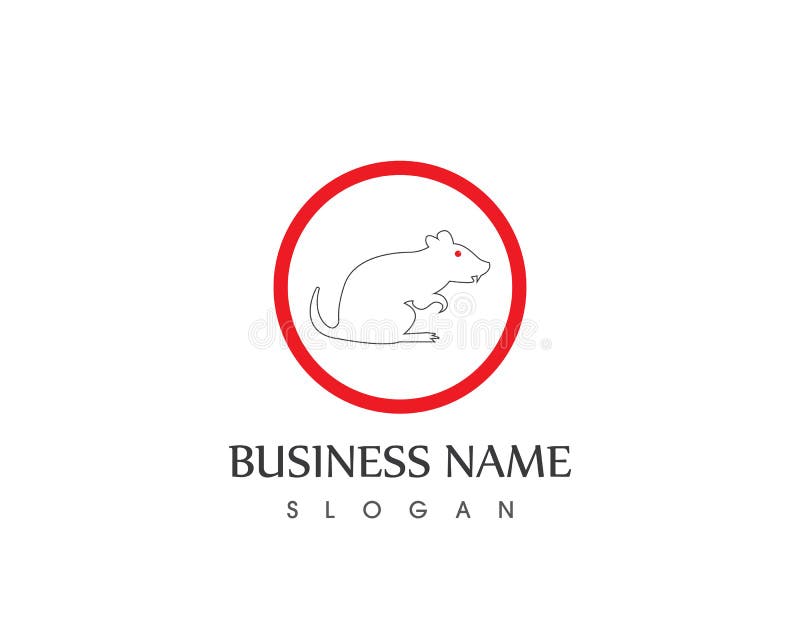 Rat Icon Logo Vector Template Stock Vector - Illustration of isolated ...