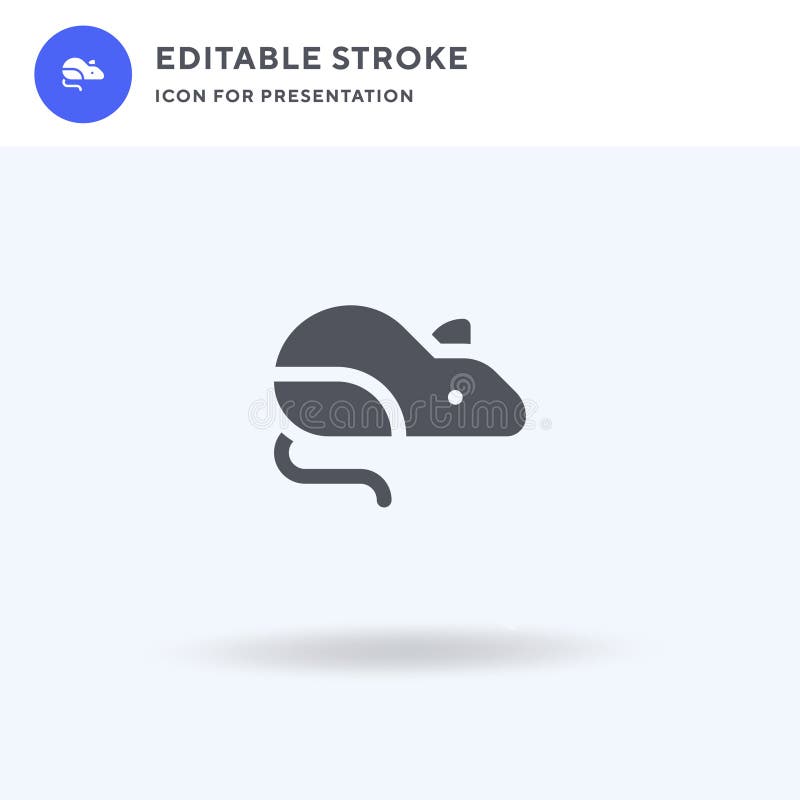 Rat Icon Vector, Filled Flat Sign, Solid Pictogram Isolated on White ...