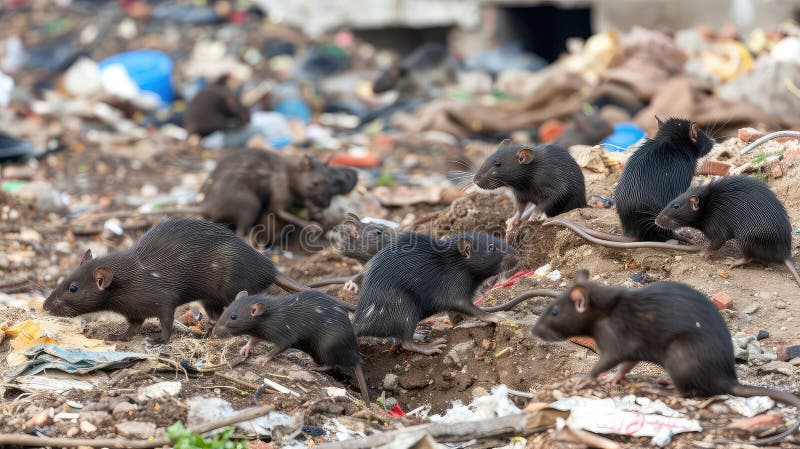 A Rat-infested Dump, a Breeding Ground for Pests. Stock Photo - Image ...