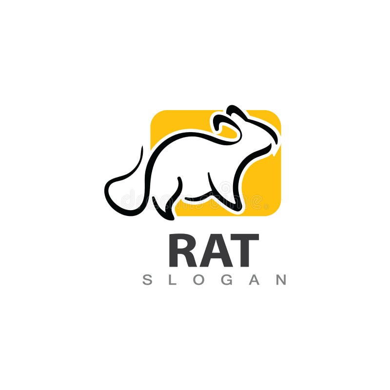 Rat Line Unique Animal Logo Icon Designs Template Vector Stock ...