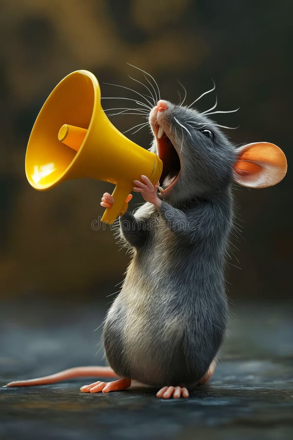 A Rat with a Megaphone in Its Mouth. Generative AI Stock Image - Image ...