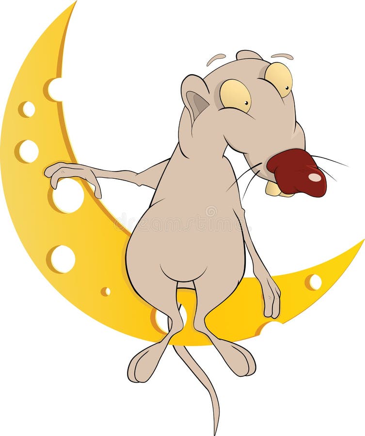 Rat and the moon stock vector. Illustration of book, dairy - 20548772
