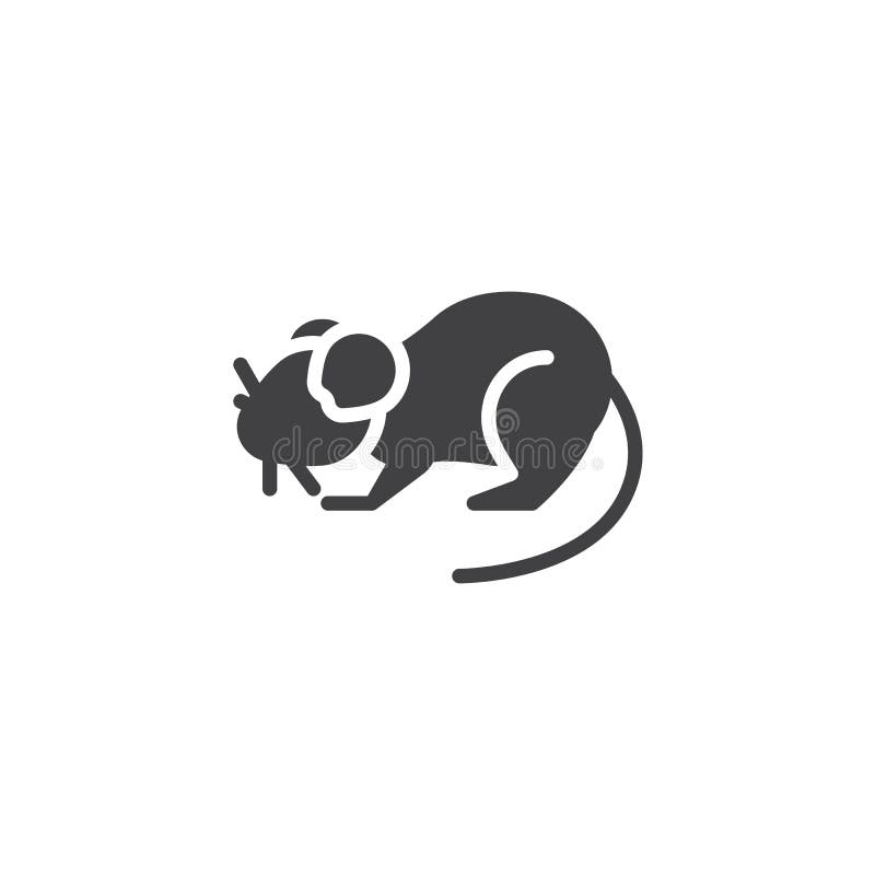 Rat pests vector icon stock vector. Illustration of glyph - 138701597