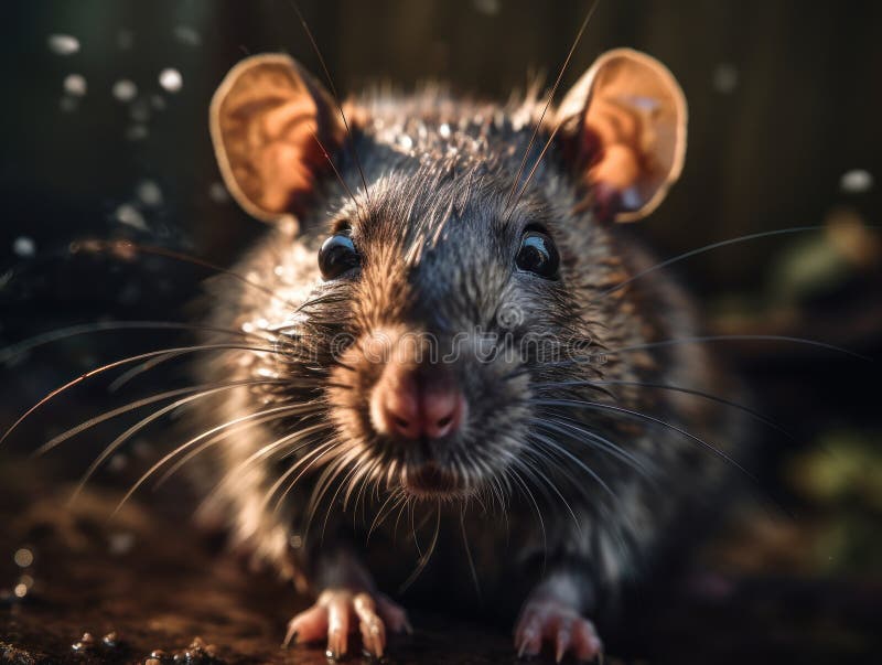 Rat Portrait Created with Generative AI Technology Stock Illustration ...