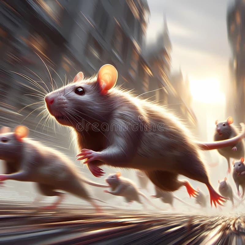 Rat race running rats stock illustration. Illustration of exhausted ...