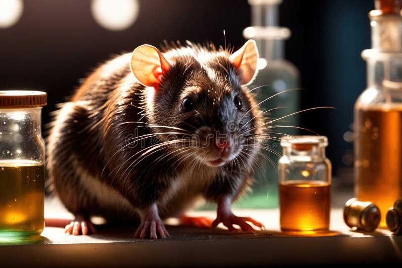Rat in Science Laboratory, Experimental Animal Experiments, Animal ...