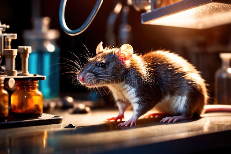 Rat in Science Laboratory, Experimental Animal Experiments, Animal ...