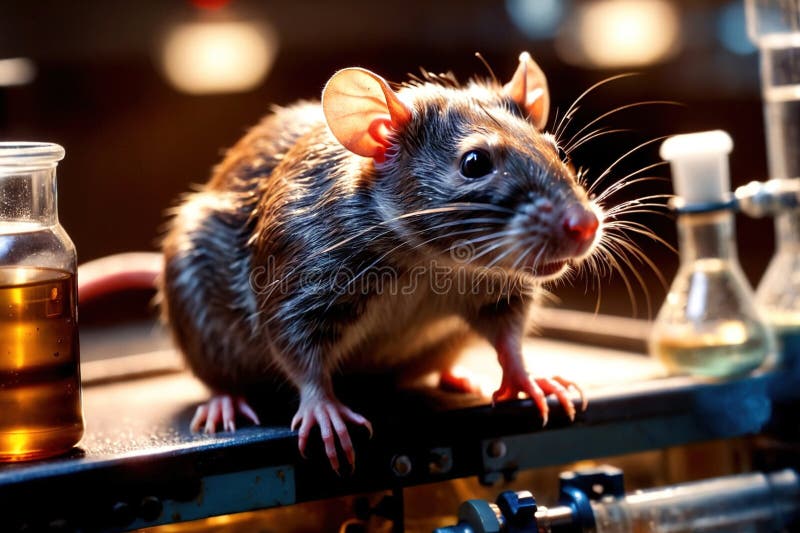 Rat in Science Laboratory, Experimental Animal Experiments, Animal ...