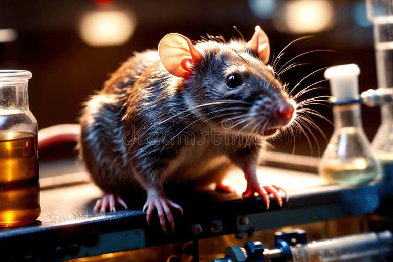 Rat in Science Laboratory, Experimental Animal Experiments, Animal ...