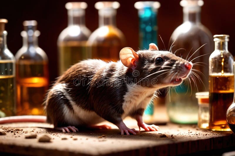 Rat in Science Laboratory, Experimental Animal Experiments, Animal ...