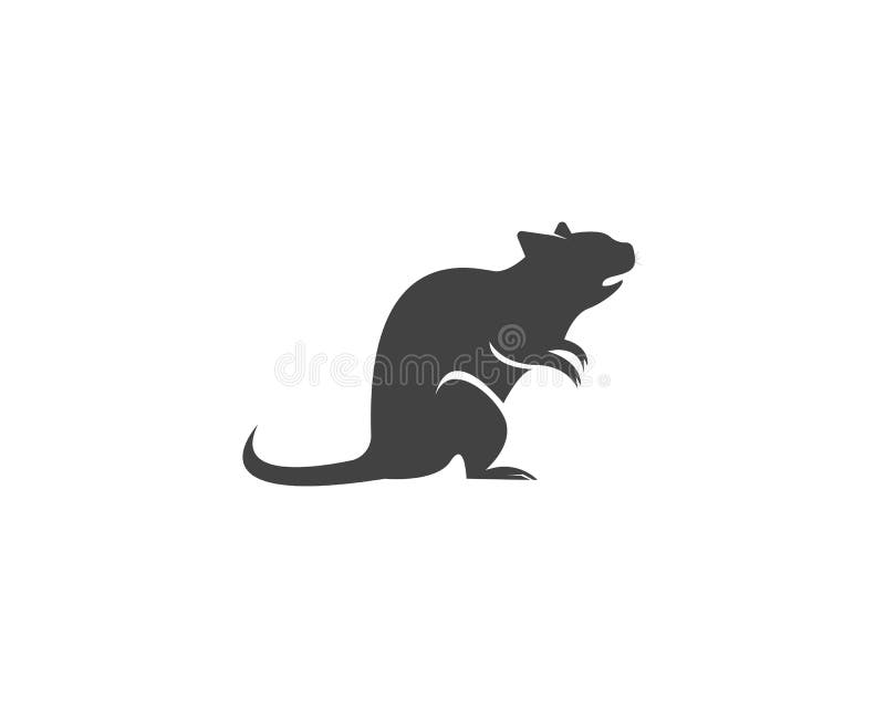 Rat Silhouette Logo Design Graphic Stock Vector - Illustration of ...