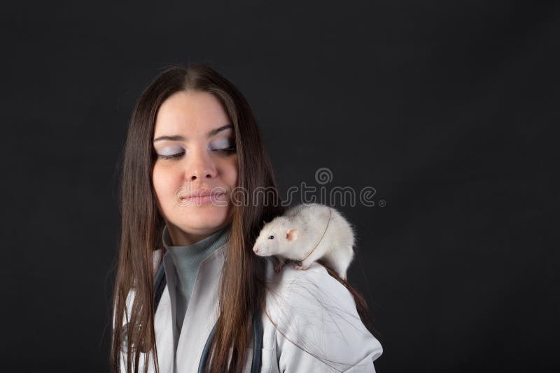 Rat on shoulder stock image. Image of rodent, color - 220317495