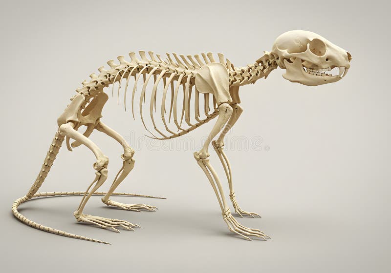 Rat Skeletal System Model stock illustration. Illustration of skeletal ...