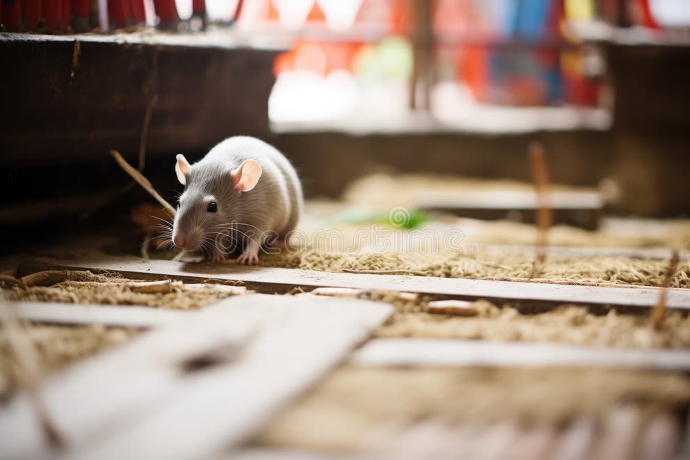 Rat Sniffing the Ground in a Maze Corner Stock Illustration ...