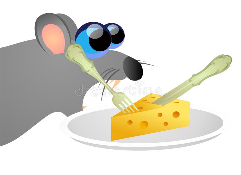 Rat stealing cheese stock vector. Illustration of cheerful - 40885601