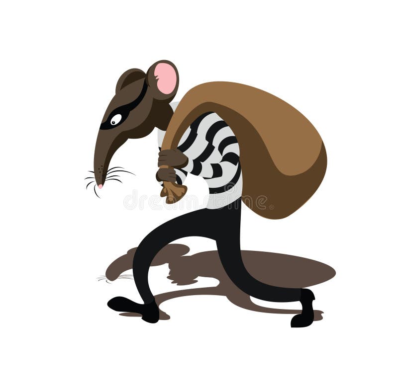Rat thief stock vector. Illustration of gray, elegance - 27948379