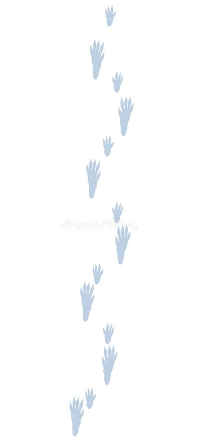 Rat Tracks House Rat Footprints Snow Stock Vector - Illustration of ...
