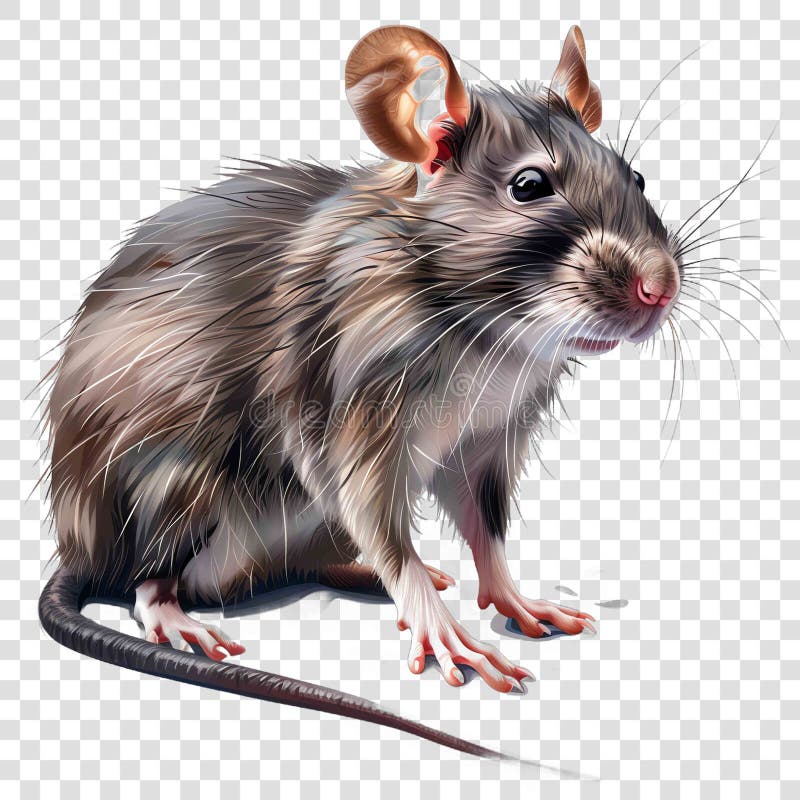 Rat Transparent Background Realistic Element Stock Illustration ...