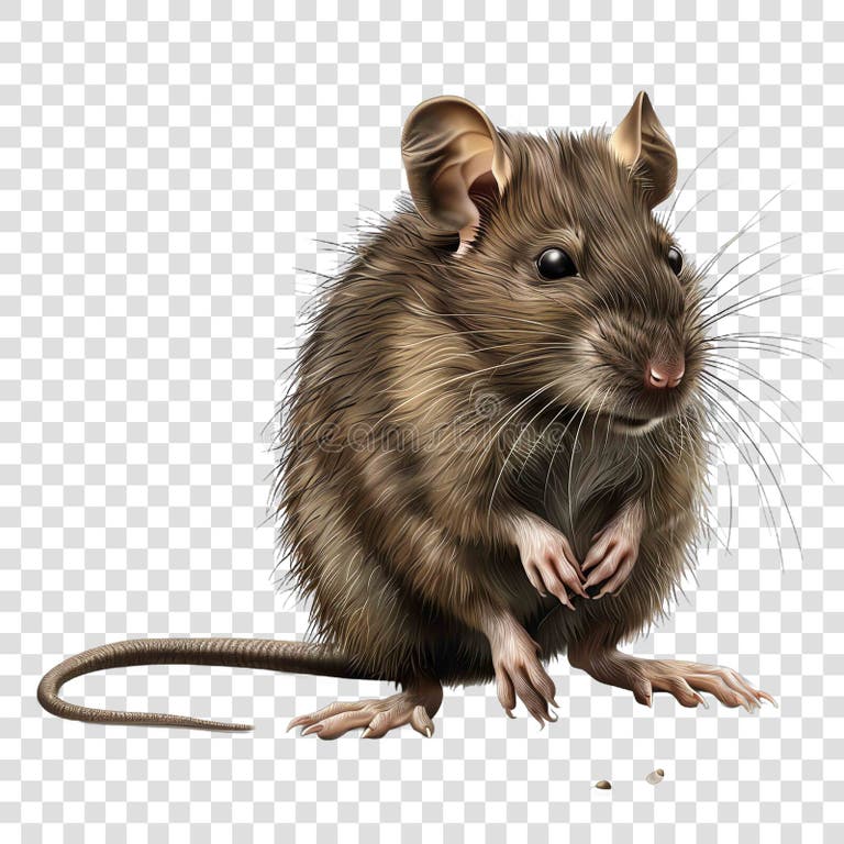 Rat Transparent Background Realistic Element Stock Illustration ...